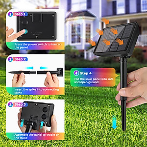 Solar String Lights Outdoor Extra-Long 288Ft 800 LED Super Bright Fairy Lights Waterproof 4-Pack Each 72FT 200 LED Solar Powered Halloween Christmas Lights with 8 Modes for Garden Wedding (Multicolor)