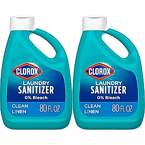 Clorox Laundry Sanitizer, Kills 99.9% of Odor-Causing Bacteria on Laundry, 80 Fl Oz, Pack of 2