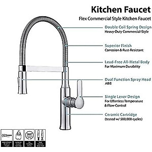 Sink Faucets, Kitchen Sink Faucet for Bar Farmhouse Commercial, Hot and Cold Water Kitchen Faucets, Chrome Basin Sink Square Taps Mixers