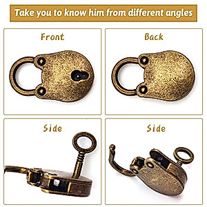 kathson Old Vintage Antique Style Mini Archaize Padlocks Key Lock with Key (Lot of 3,Antique,Love) (Antique Style)