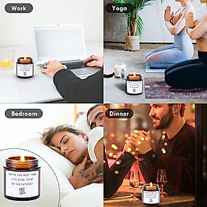 Hotme Lavender Scented Candles - I Wish You Lived Next Door - Friendship Gifts for Women, Birthday Gifts for Friends Wife Mom, Going Away Gift Candle for Best Friend Moving (4 oz)