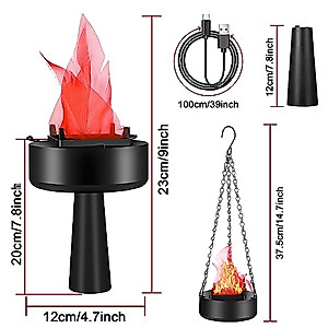 3D Fake Fire USB Rechargeable Fake Campfire, Portable Fake Fire Light Electric Fake Flame Light Fake Flame Lamp, Campfire Electric Campfire Halloween Christmas Party Decorations for Bar Stage Home