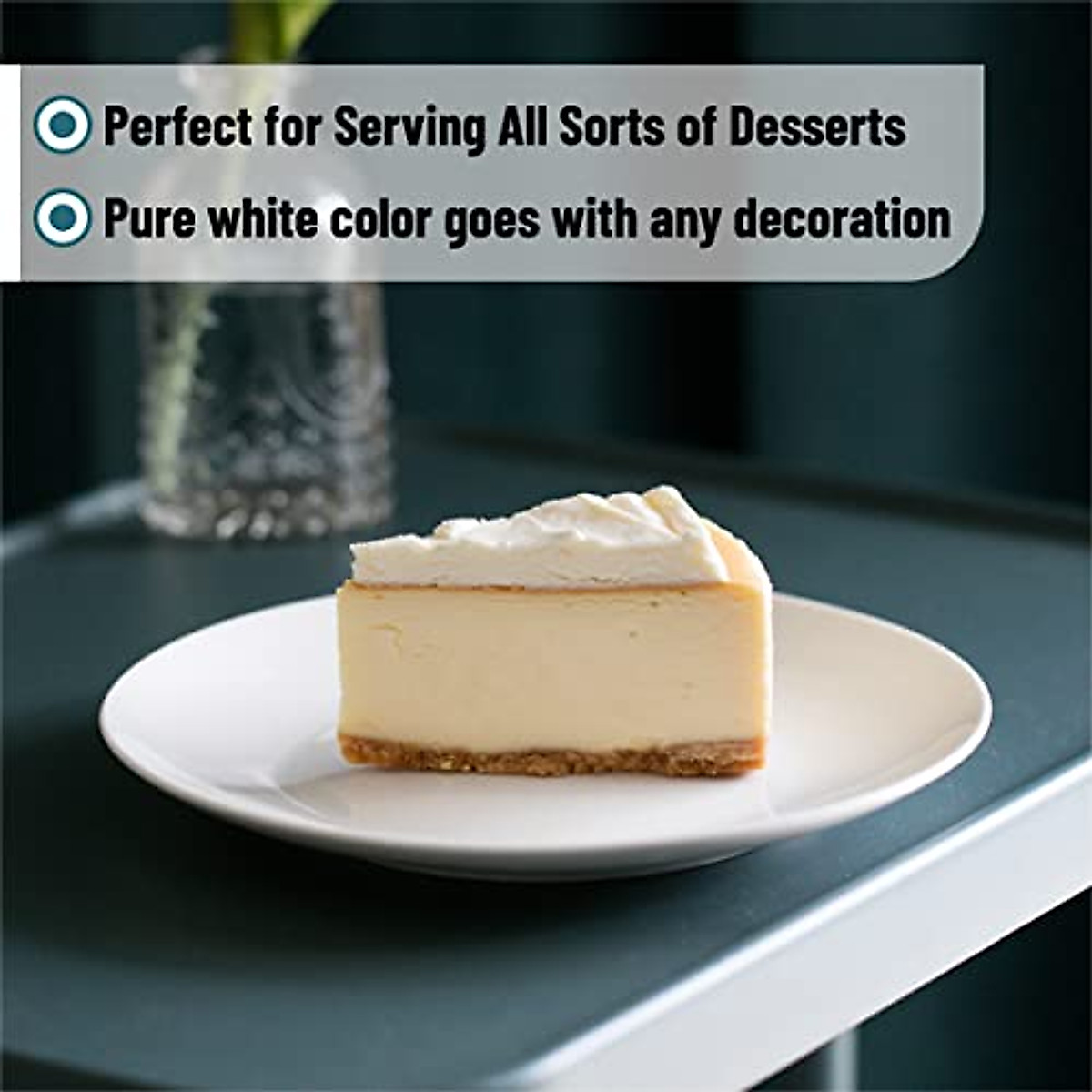 BTaT- White Dessert Plates, Set of 12, Small Plates for Appetizers, Small Plate, Small Appetizer Plates, Small White Plates, Dessert Plates Porcelain, Plates, White Plates