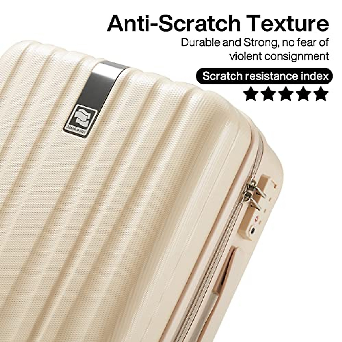 Hanke 20/29 Inch 2 Piece Luggage Sets PC Lightweight Hardshell Suitcases with Spinner Wheels & TSA Lock, Extra Large Rolling Travel Luggage, Nestable Storage 2 Piece Set 20/29（Cuba Sand）