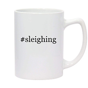 #sleighing - 14oz Hashtag White Ceramic Statesman Coffee Mug
