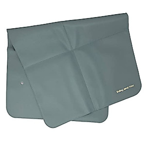 Speedy Barcodes Vegan Leather Diaper Changing mat, Mint blue, 16x30