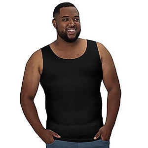 QORE LOGIQ Gynecomastia Compression Shirts for Men - Sleeveless Slimming Undershirts Tummy Control and Body Shaper Tank Top Black Medium