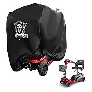 XYZCTEM 600D Waterproof Scooter Cover Black Power Assisted Mobility Scooter Cover (48 inch Length)