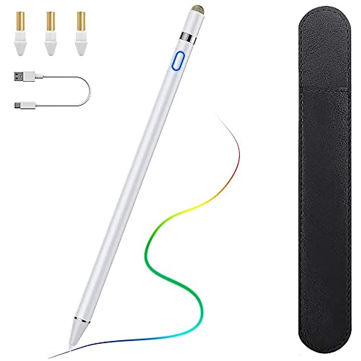 TiMOVO Stylus Pen for iPad, Apple Pencil for iPad 10/9/8/7/6th Generation,2022 iPad Pro 12.9/11,iPad Air 5/4/3,Mini 6/5 Precise Writing/Drawing, Palm Rejection Apple Pen for Touch Screen, White