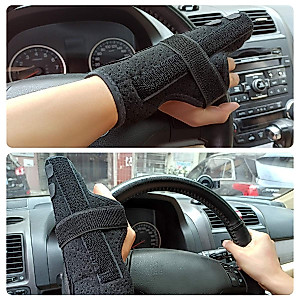 Ultrafun Two Finger Splint Medical Grade Boxer Finger Brace Support Immobilizer Cast for Broken Fingers, Injuries, Arthritis, Trigger Finger, Tendonitis and Pain Relief (Two Fingers-L/XL)
