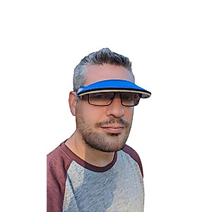 TwoShade Strapless Reversible Sun Visor Golf Tennis Beach Hat Mens Womens Two Shade Blue/White