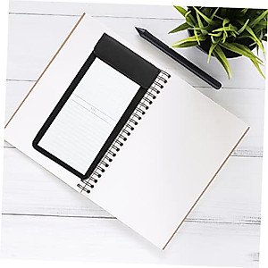 KICHOUSE Bill Folder Pocket Folders Nurse Notepad Server Notepad Letter Size Clipboards Writing Board Mini Memo Clipboard Exam Paper Clips Writing Support Plate Paper Base Pu Leather Black