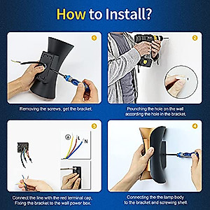 Shinbeam Outdoor Wall Lights,Up and Down LED Porch Lights,Waterproof 10W 3000K Wall Mount Light, Outdoor Wall Lamp Suitable for Garden & Patio Lights(2 Packs)