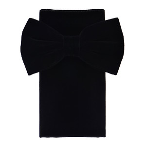 S.H. Churchill & Co. Velvet Bow Tie and Pocket Square Set- Black