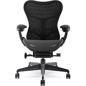 Herman Miller Mirra 2 Chair - Fully Adjustable Arm Seat Depth Tilt Tension Control Mesh Backrest Lumbar Support - Repackaged Home Office Desk Chair