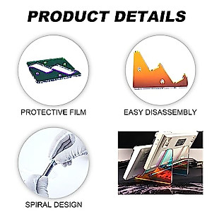 GEKUCAP Keyboard Display Stand, 2 Tier Colorful Mechanical Keyboard Holders, Thicker Rainbow Stand for Two Keyboards, Acrylic Keyboards Storage Holder Tray for Computer Tablet Picture Frame