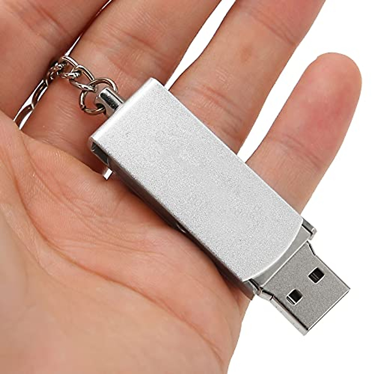 Flash Drive, Zinc Alloy Thumb Stick 360° Rotable Flashdisk with Keychain Compatible with Windows iOS Adriod Laptop Desktop Smartphone (8GB)