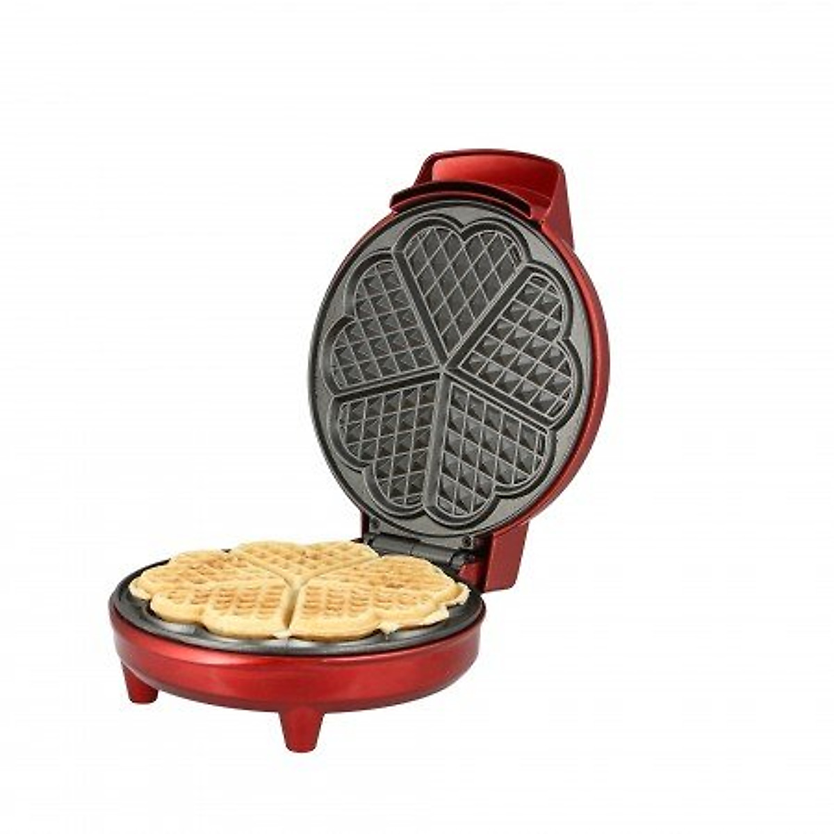 Kalorik Heart Shaped Waffle Maker, WM 42583 R, Make Perfect Heart Shaped Waffles For Breakfast Lunch and Dinner, Red