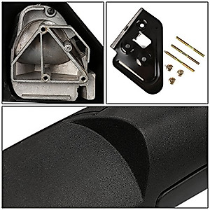 DNA Motoring TWM-010-T222-BK Pair of Manual Adjustment Towing Side Mirrors Compatible with 03-14 E-150 E-250 E-350 E-450 E-550 / Econoline,Black Housing