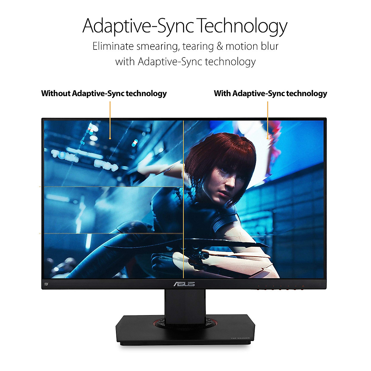 ASUS TUF Gaming VG249Q 23.8” Monitor 144Hz Full HD (1920 x 1080) 1ms IPS ELMB FreeSync Eye Care DisplayPort HDMI D-Sub,Black