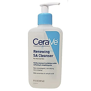 CeraVe SA Skincare Bundle - Contains SA Body Wash for Rough and Bumpy Skin (10 fl oz) and Renewing SA Cleanser (8 fl oz) - Skin Smoothing Formula with Salicylic Acid