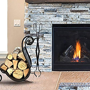 Amagabeli Fireplace Log Tongs 26” Bundle Folding Fire Pit 22in