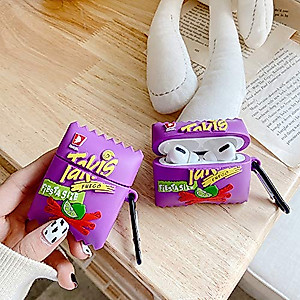 for Airpod Pro Case Soft Silicone Cute Cartoon Kawaii Funny Cover Fashion Protective, Cool Keychain Design Skin, for Girls Children and Boys Airpod Case with Airpods 3 (Takis Potato Chips)