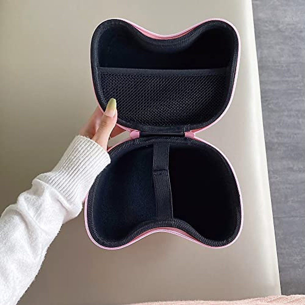 PERFECTSIGHT Carrying Travel Storage Case Compatible with Switch Pro Controller, PS5/ PS4 Controller, Xbox Controller, Portable Compact Hard Shell Protective Cover Bag for Kirbi Fans