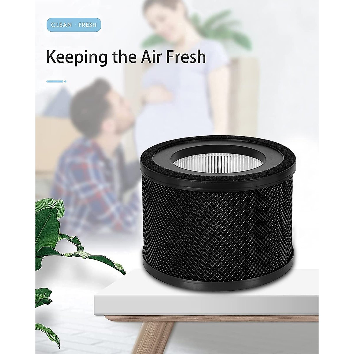 2-Pack TT-AP001 Filter Replacement for TT-AP001, VAVA VA-EE014 Air Purifiers, H13 True HEPA Filter, Replace TT-AP001SPF