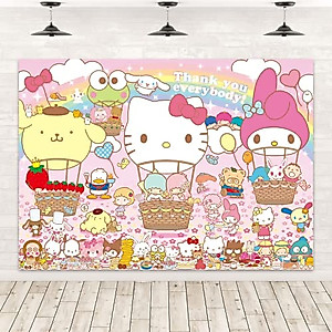 Utopone 7x5ft Photography Cute Cartoon Backdrop Tapestry Birthday Party Decor Cartoon Photo Background Party Banner Supplies