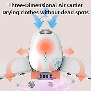 Travel Portable Foldable Electric Clothes Drying Hanger Dryer Rack Machine，Portable Clothes Dryer with Cold/Hot Drying and Timer Dryer