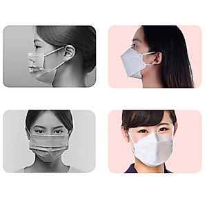 Rmaytiked 50Pcs 4-Ply KF94 Black Face Masks Breathable 3D Mouth Shields Filter