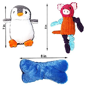 Jalousie 5 Pack Value Bundle Dog Toys Assortment Dog Plush Toys Dog Squeaky Toys Assortment Puppy Pet Mutt Dog Toy Dog Squeak Toy for Medium Large Dogs