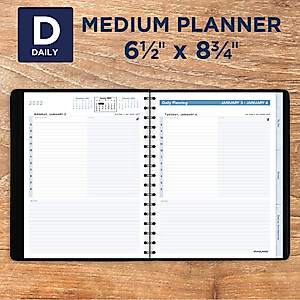 2022 Daily Appointment Book & Planner by AT-A-GLANCE, 6-1/2" x 8-3/4", Medium, The Action Planner, Black (70EP0305)