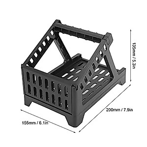 GOWENIC Barcode Printer Stand, Save Space Lightweight Convenient Mini Printer Bracket for General Labeling Machines, Universal External Face Sheet Bracket Thermal Label Bracket for Home Office(Black)