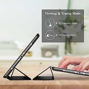 ProCase Smart Case for iPad 9.7 Inch iPad 6th 5th Generation Cases, iPad Air 2, iPad Air Case, Slim Soft TPU Stand Smart Case for iPad 9.7 2018 2017 Model iPad Air 2 Air 1 -Black