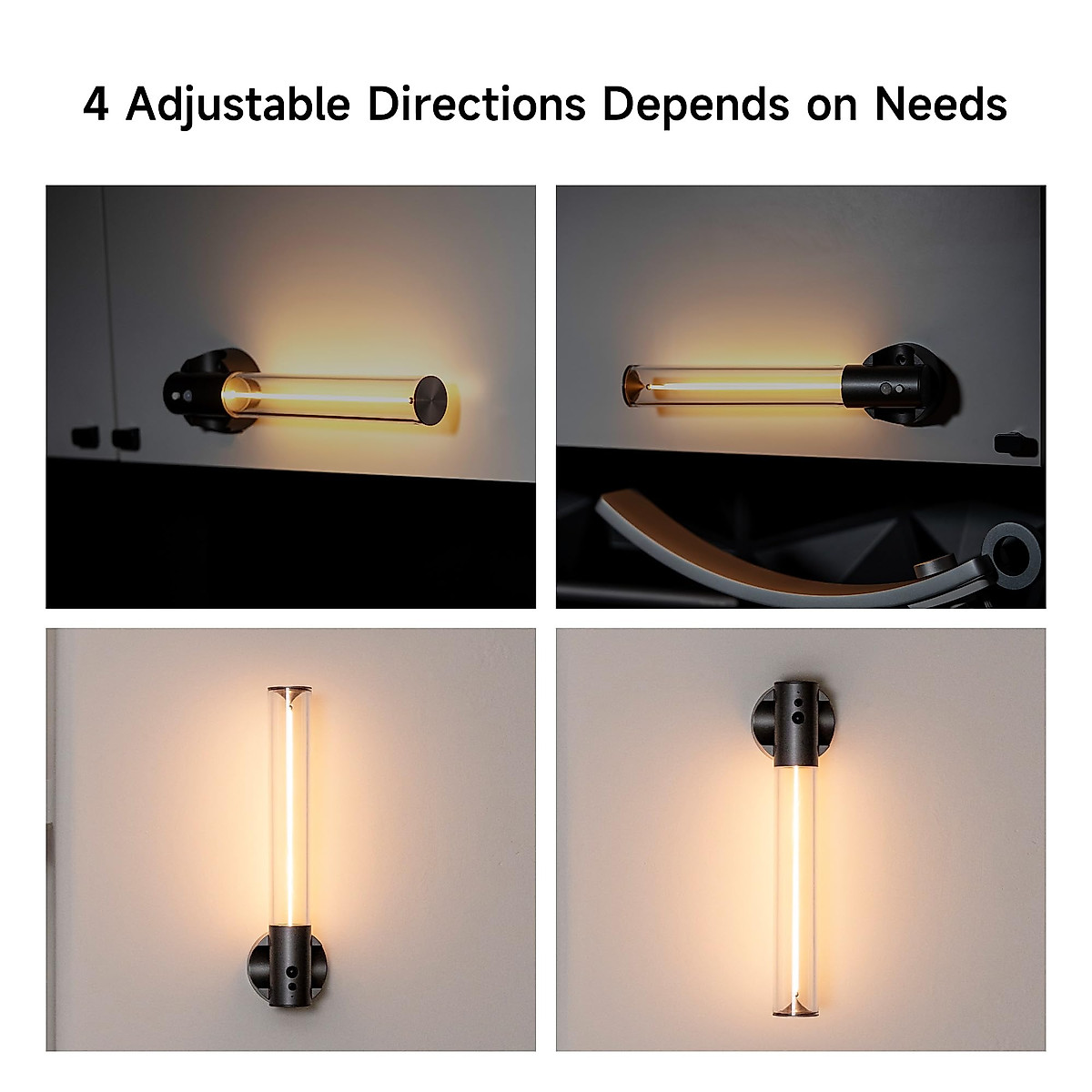 AUGE LIGHT 3-in 1 Battery Powered Wall Light Magnetic LED Wall Lamp Cordless Wall Lights Motion Sensor Wall Sconces for Indoor Staircase Corridor Beside Hallway Cabninet(Gray)