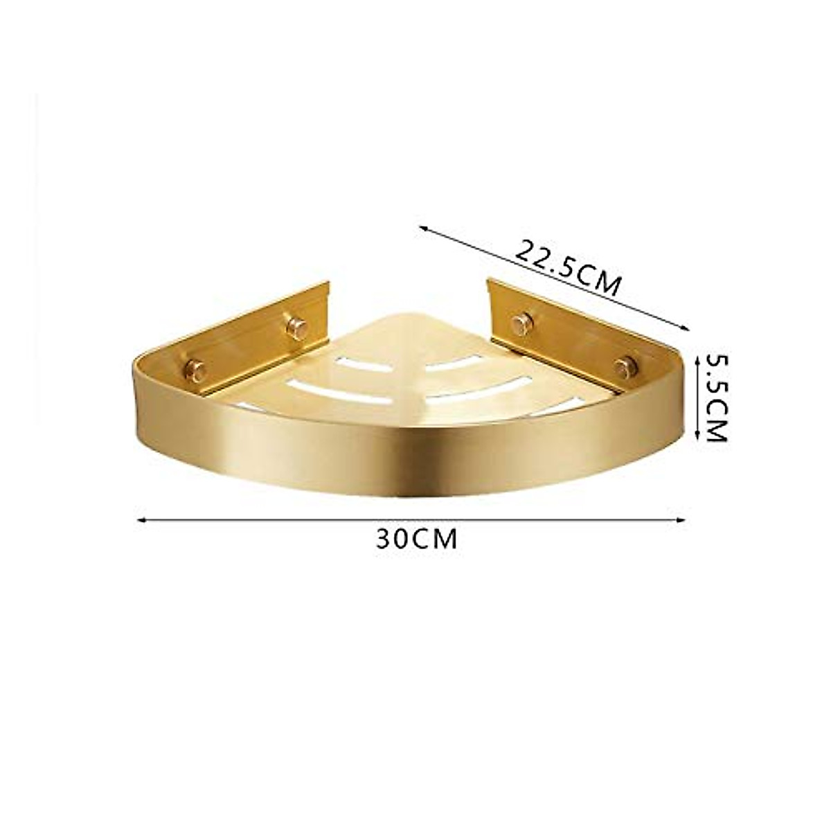 M.M.A Corner Shelf Wall Mounted Aluminum Bathroom Soap Dish Bath Shower Shelf Brushed Gold Bath Shampoo Holder Basket Holder