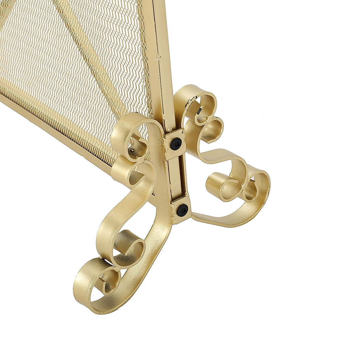 Christopher Knight Home Howell Single Panel Iron Fireplace Screen, Gold