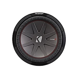 KICKER CompR12 12-Inch (30cm) Subwoofer, DVC, 4-Ohm, 500W