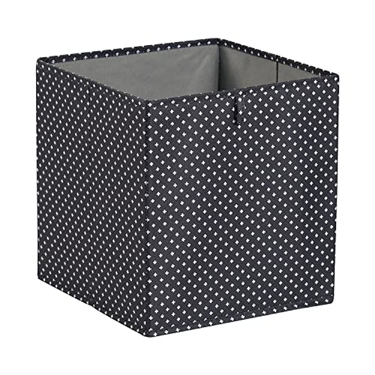 Amazon Basics Collapsible Fabric Storage Cube Organizer Bins - Pack of 6, Black/White Signs, 13x15x13"