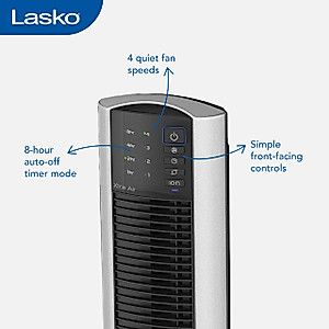 Lasko XtraAir 48-Inch Tower Fan with Remote Control, House-Fan Air Ionizer for Living Room, Bedroom, Office, and More, 2 Pack