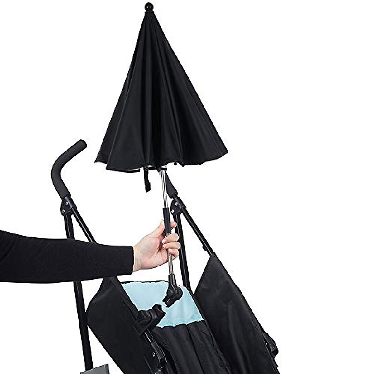 Sanmenxiadongjun Baby Comfort Universal Stroller Umbrella Anti UV 50 +, Universal Stroller Umbrella with Adjustable Arm, Folding Stroller Parasol for Outdoor Beach Outdoor Garden