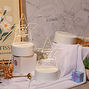 30 Pcs Employee Appreciation Gifts for Employee Acrylic LED Night Light May You Be Proud The Work You Do Team Gifts Thank You Gift for Volunteer Social Worker Gifts Vet Tech Appreciation(Star)