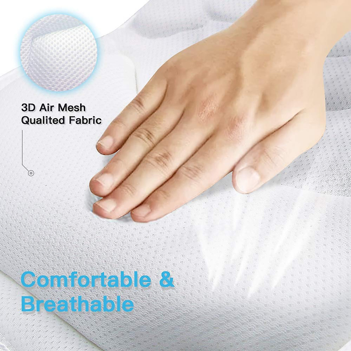 Bathtub Spa Pillow Bath Pillows for tub, with Non-Slip 8 Large Strong Suction Cups, Free Machine Washable Bag