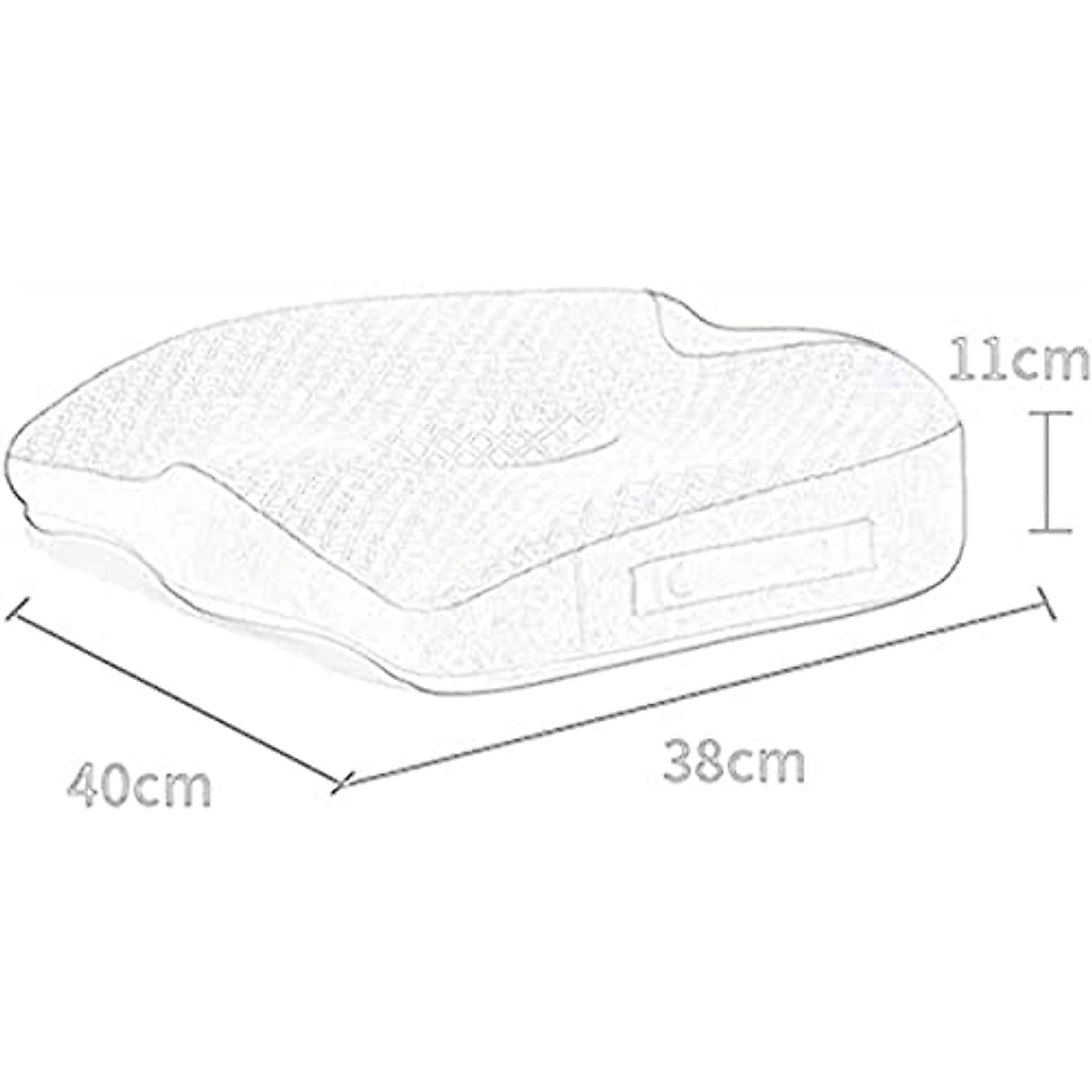 BUZZNN Memory Foam Seat Cushion for Office Chair - Office Chair Cushion, Car Seat Cushion, Ergonomic Design, Coccyx Cushion Pads for Tailbone Pain, Sciatica Relief Pillow (Color : Green)