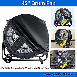 BeSkyer 420D Outdoor Industrial Fan Cover Waterproof Dustproof 42" Fan Cover Protective Cover Fan Accessories Fan Guard Blower Cover
