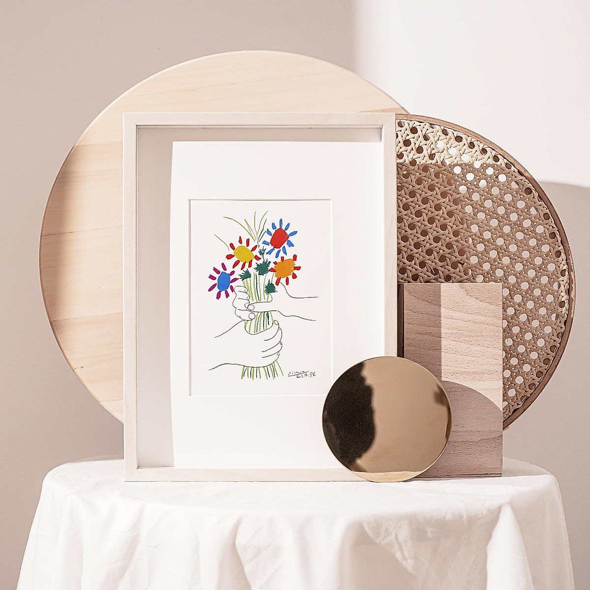 Wall Art Print Picasso Print, Picasso Bouquet of Peace Art Print, Picasso Poster, Pablo Picasso Flowers Lithograph, Vintage Poster, Exhibition Poster #PP31 11x17 Inches