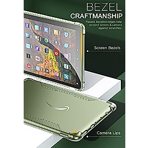 MoKo Case Fits All-New Kindle Fire HD 10 & 10 Plus Tablet (11th Generation, 2021 Release) 10.1", Ultra Clear Soft Flexible Transparent TPU Skin Bumper Back Cover Shell, Clear