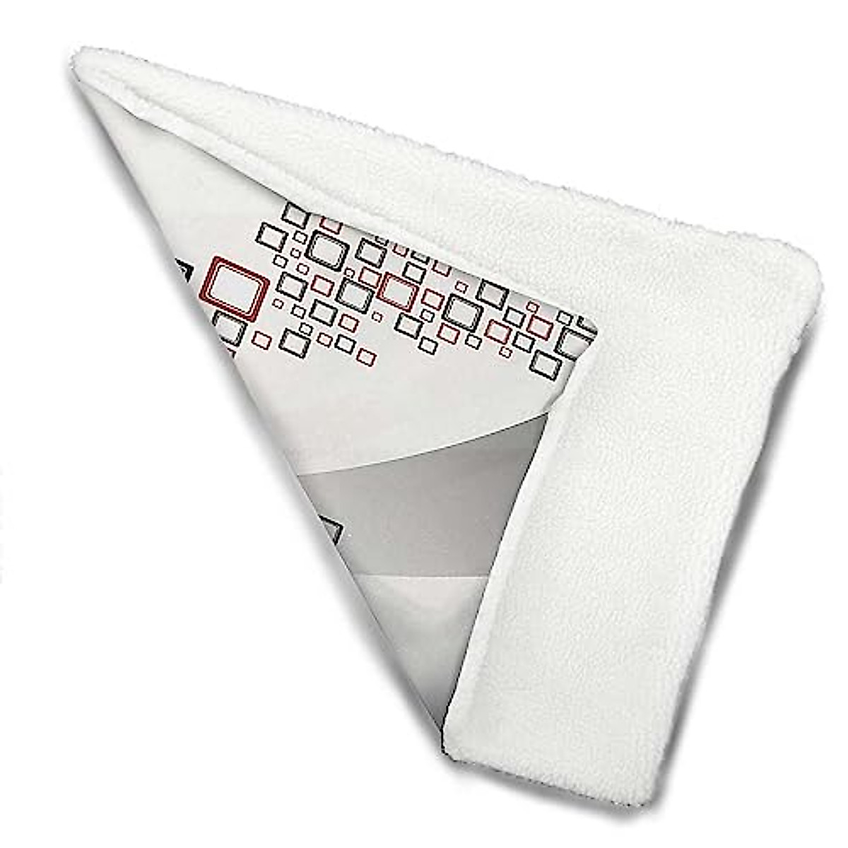 Grey and Red Pets Cat Bed Pet Blanket Thermal Fractal Square Shaped Wavy Two Colored Artwork for Puppy Dog Cat Sofa Cushion Home Rug Keep Warm Sleeping Cover Abstract 19" x 25"